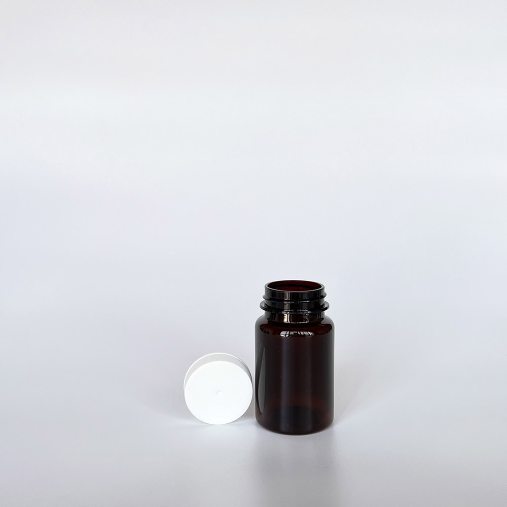 茶色一般蓋錠劑瓶 60ml PETG瓶 | 新瓶契合